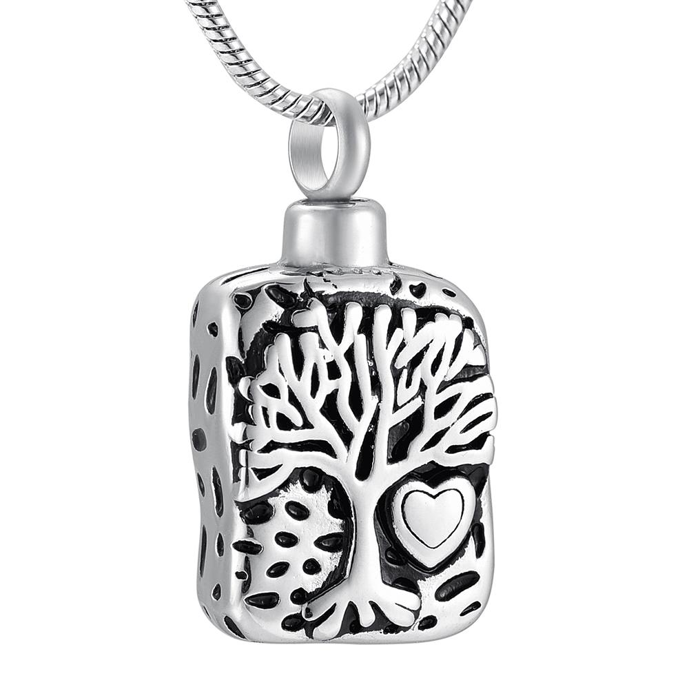 Square Shaped Tree of Life - Ash Necklace - Cherished Emblems